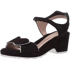 BeautiFeel | Shoes | Beautifeel Emma Black Suede Heel Sandals Msrp 395 ...